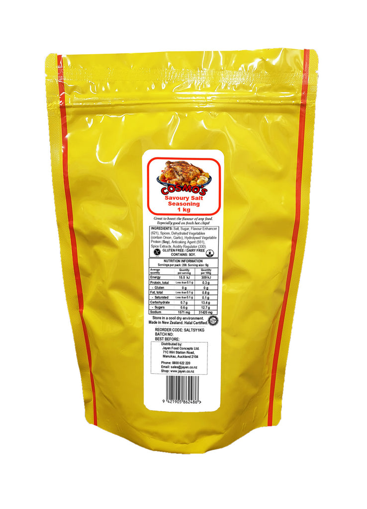 Cosmo's Savoury Salt Seasoning 1kg Bag – Jayen Food Concepts Ltd